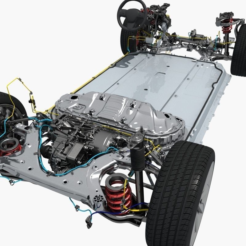 Electric Car Chassis frame 3D model | CGTrader