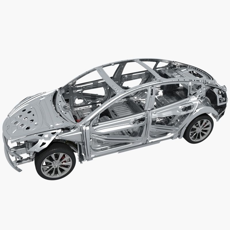 Electric Car Chassis frame 3D model | CGTrader