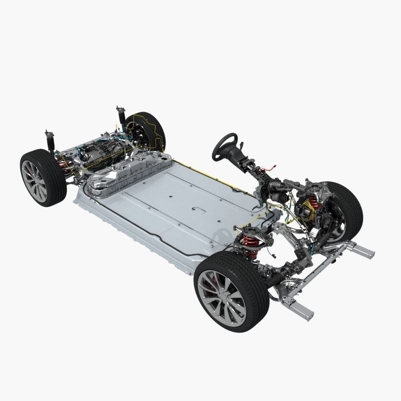 Electric Car Chassis frame 3D model | CGTrader