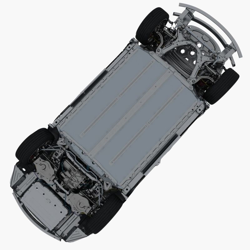 Electric Car Chassis frame 3D model | CGTrader