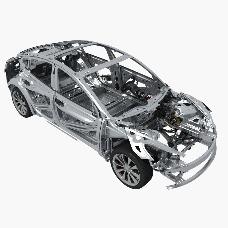 Electric Car Chassis frame 3D model | CGTrader