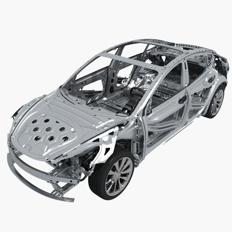 Electric Car Chassis frame 3D model | CGTrader