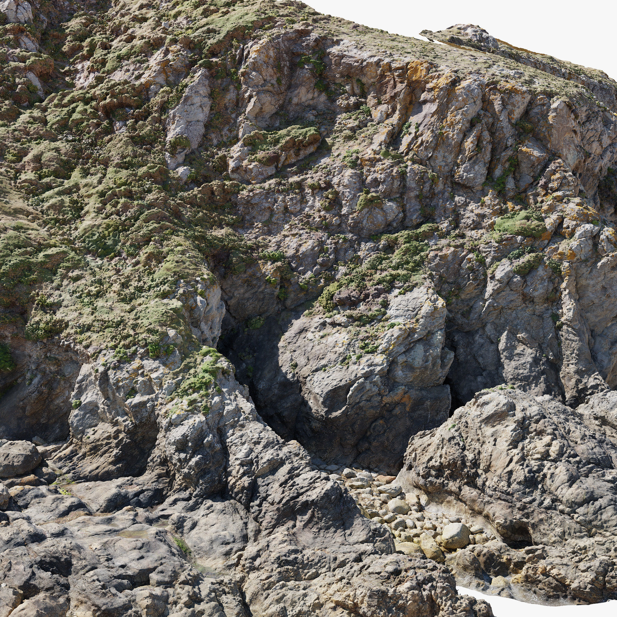 3D model Large Coast Line Cliff PBR Scan 06 VR / AR / low-poly | CGTrader
