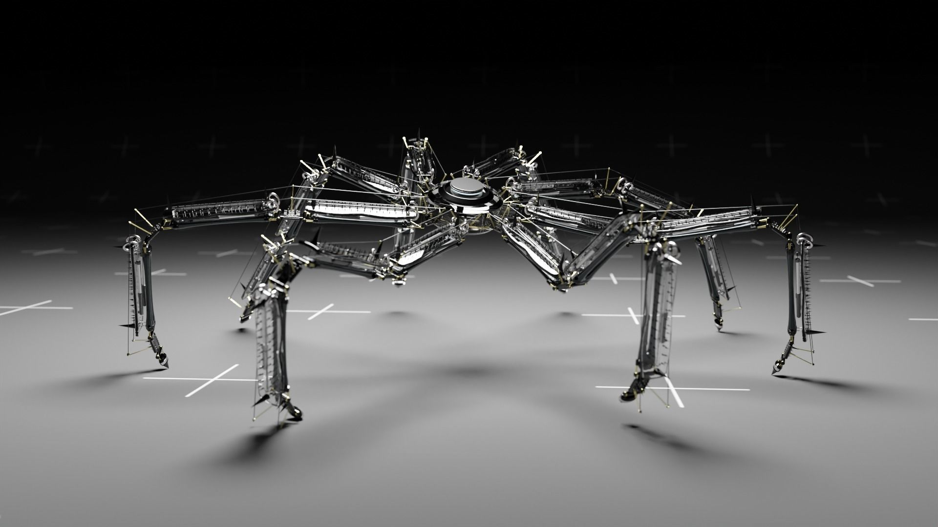 Spider Bot V2 3D model rigged | CGTrader