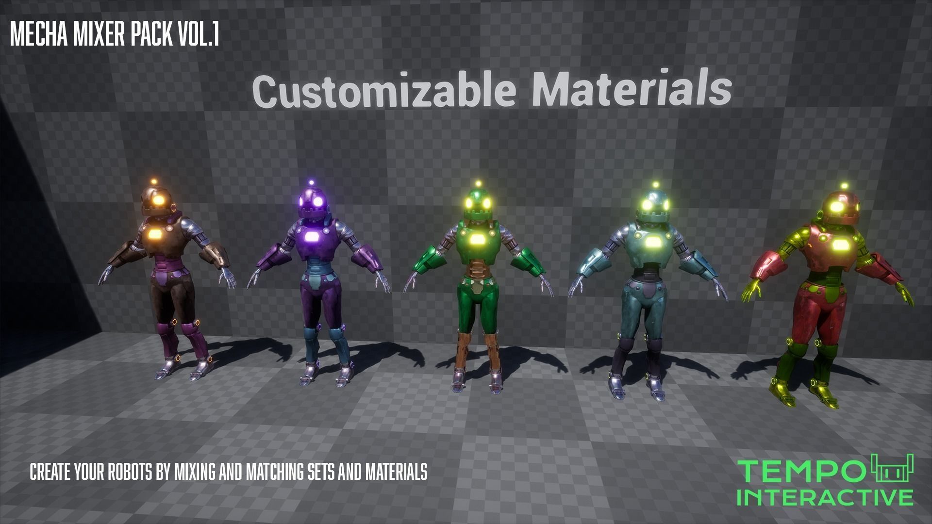 3D model Mecha Mixer Pack Vol 1 VR / AR / low-poly | CGTrader