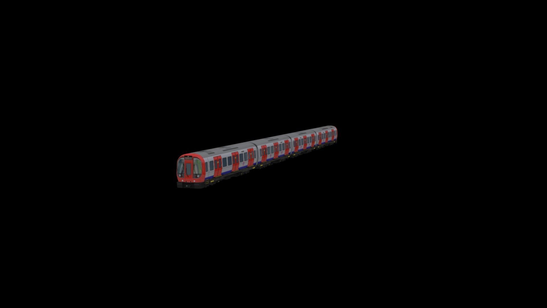 3D model Tube Train Lowpoly VR / AR / low-poly | CGTrader
