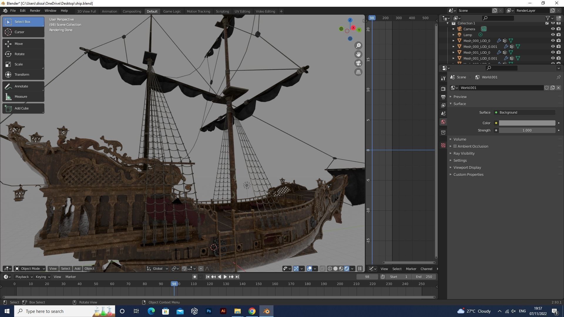 3D model Realistic pirate ship VR / AR / low-poly | CGTrader