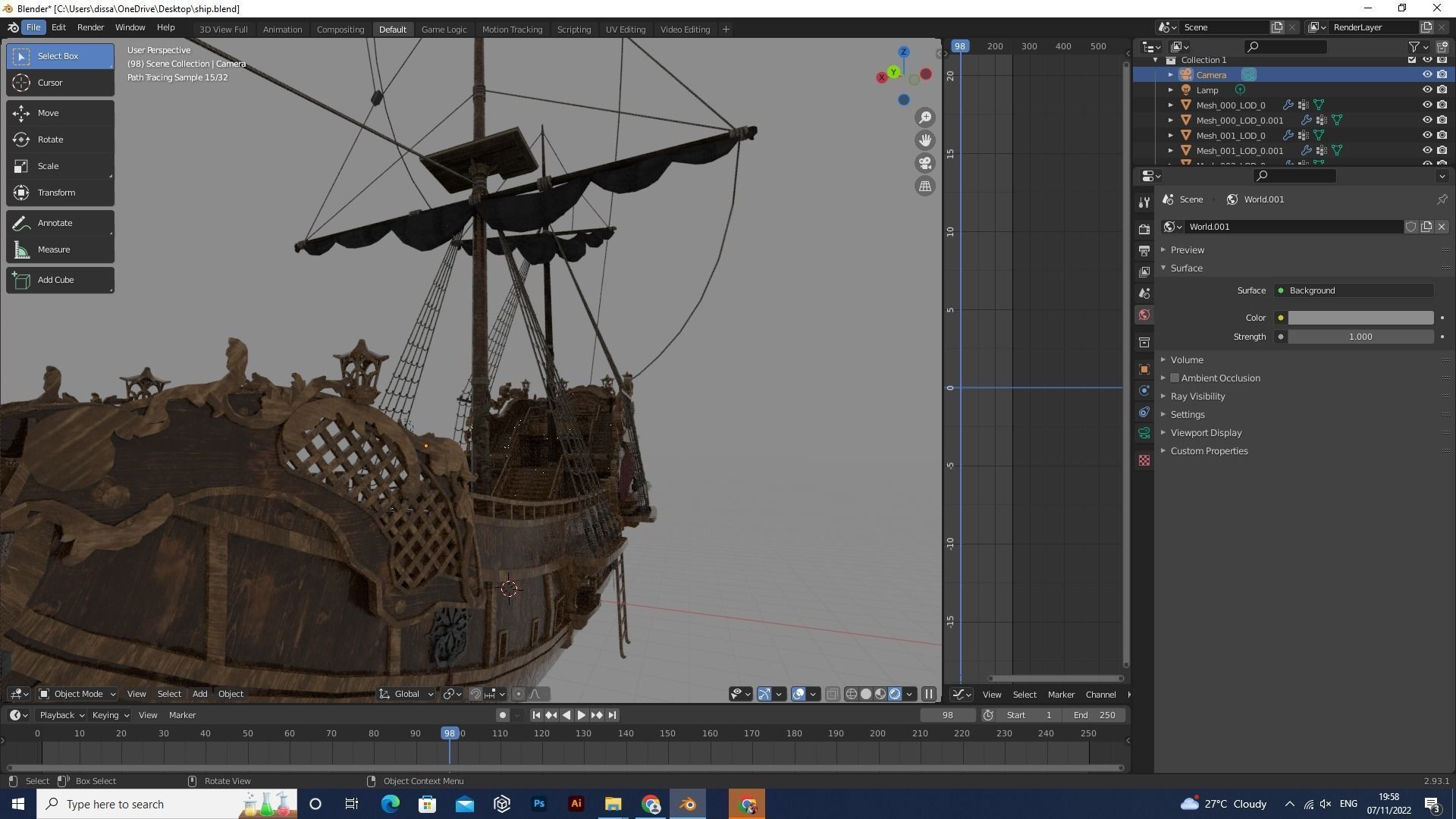 3D model Realistic pirate ship VR / AR / low-poly | CGTrader