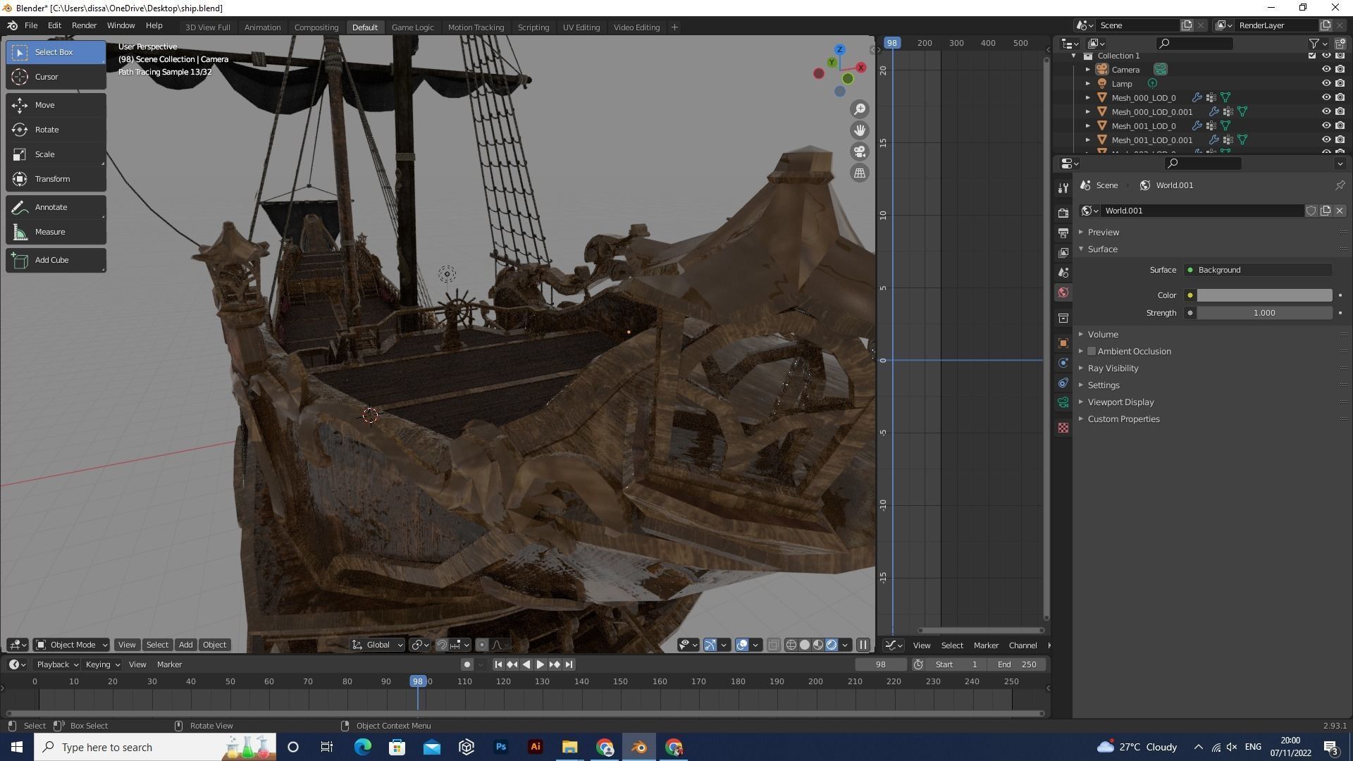 3D model Realistic pirate ship VR / AR / low-poly | CGTrader