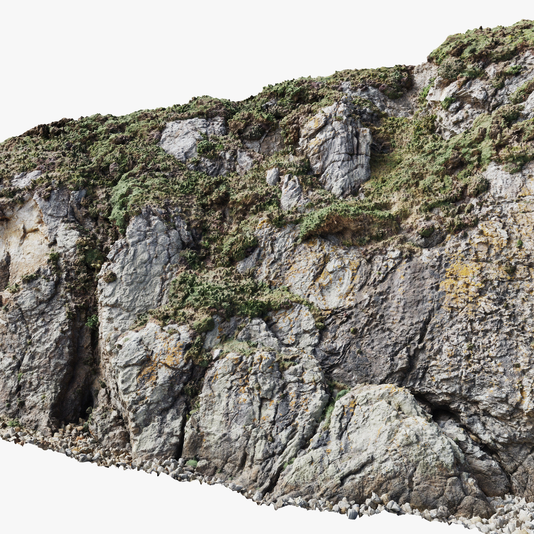 3D model Large Coast Line Cliff PBR Scan 07 VR / AR / low-poly | CGTrader