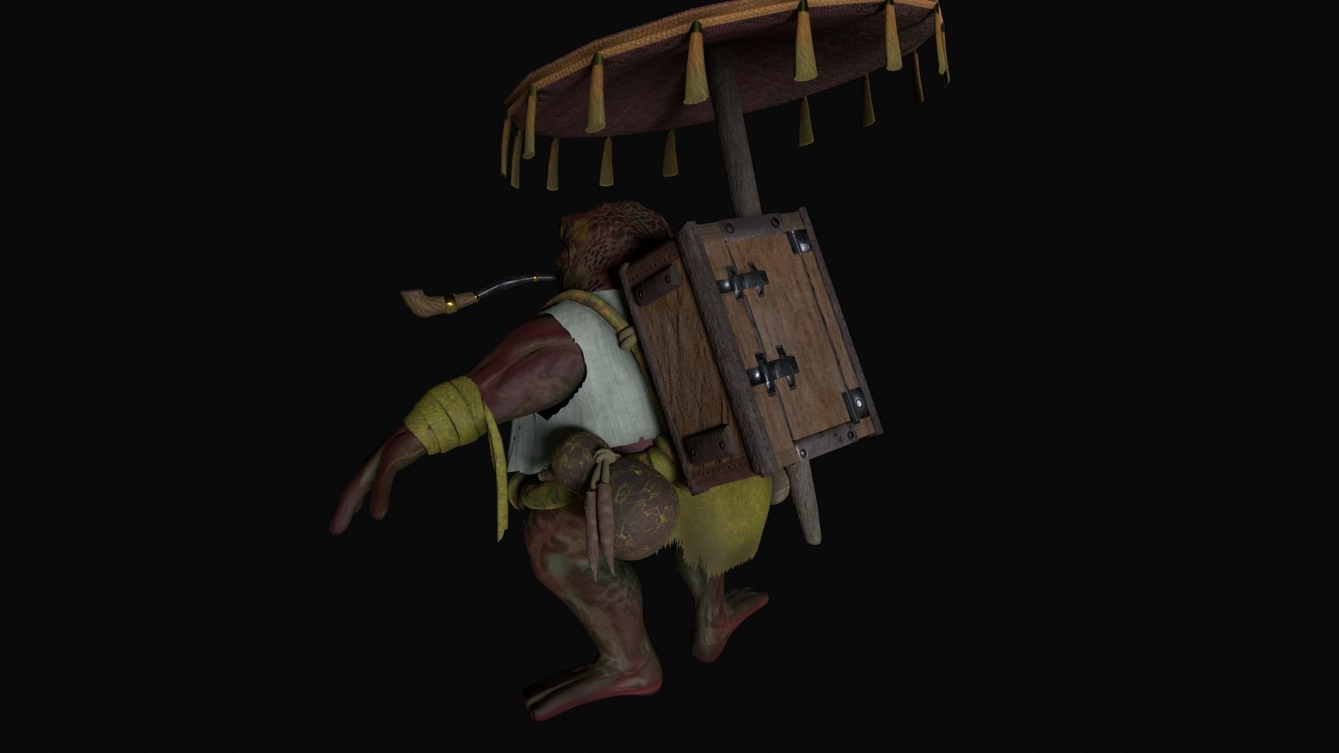 3D model Wandering Toad-Merchant VR / AR / low-poly | CGTrader