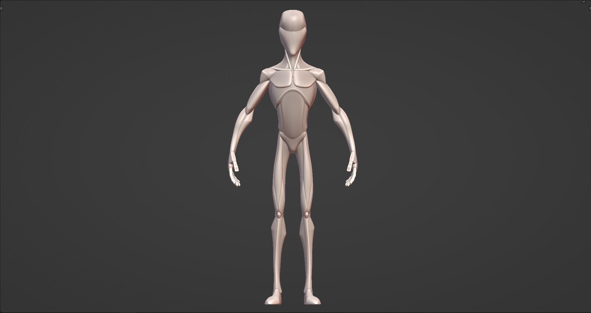 Stylized Thin Man Anatomy Blockout 3D model | CGTrader