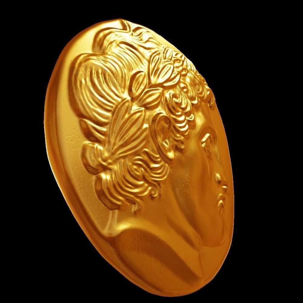 gold coin 3D model 3D printable | CGTrader
