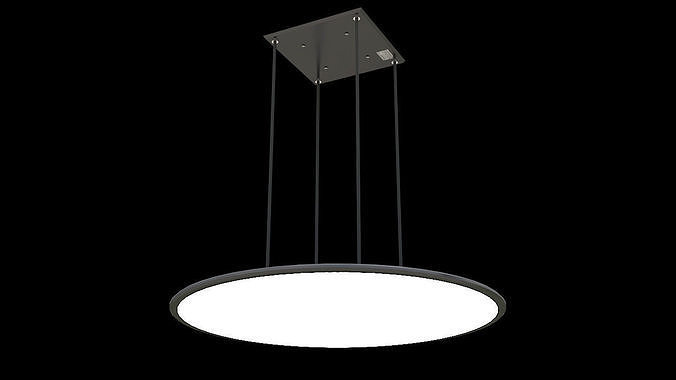 Round led hanging panel 3D model | CGTrader