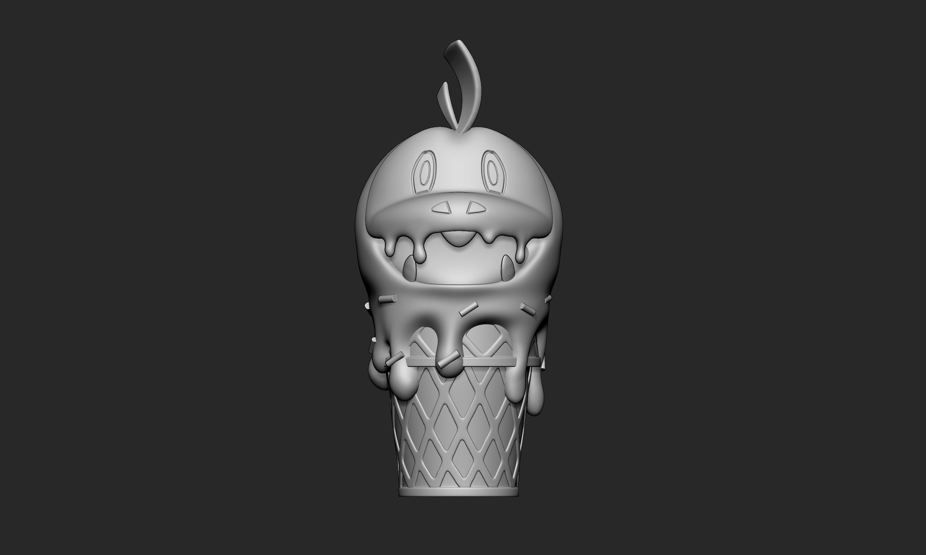 Pokemon - Fuecoco Ice Cream 3D model 3D printable | CGTrader