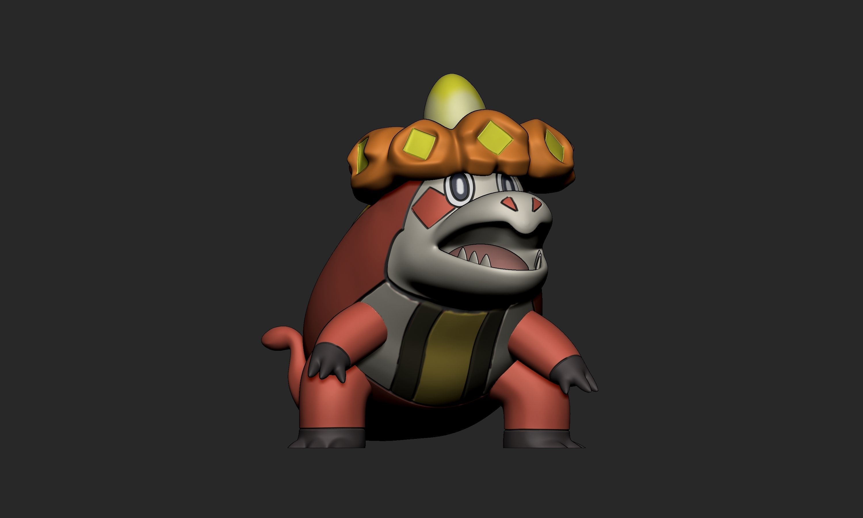 Pokemon - Crocalor with 2 poses 3D model 3D printable | CGTrader