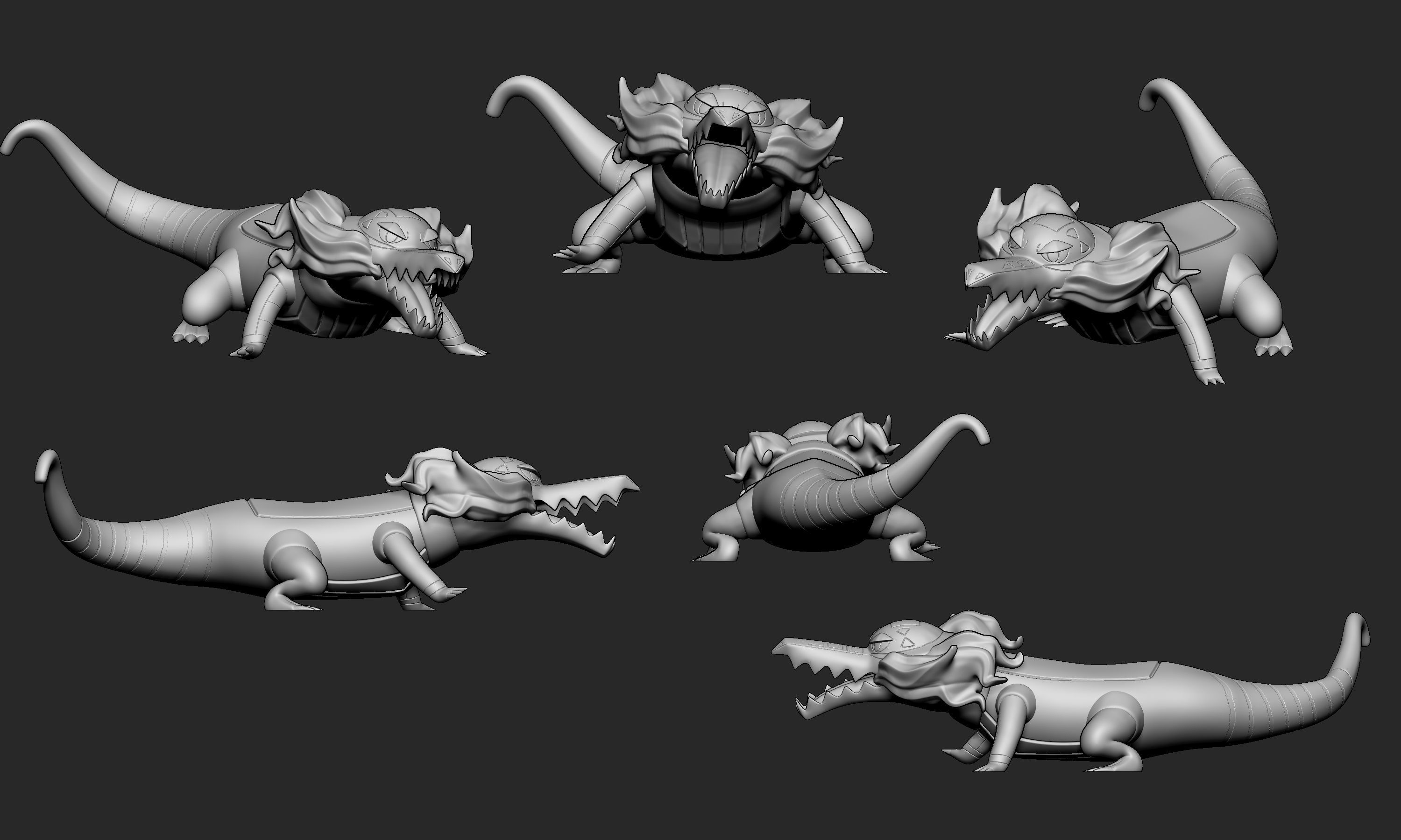 Pokemon - Fuecoco Crocalor and Skeledirge with 2 poses 3D model 3D ...