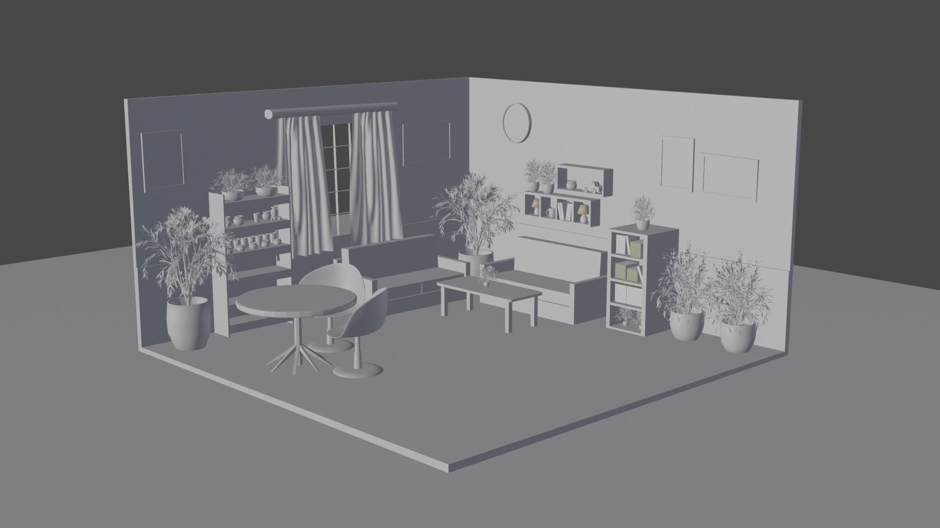 3D Drawing Room 3D model | CGTrader