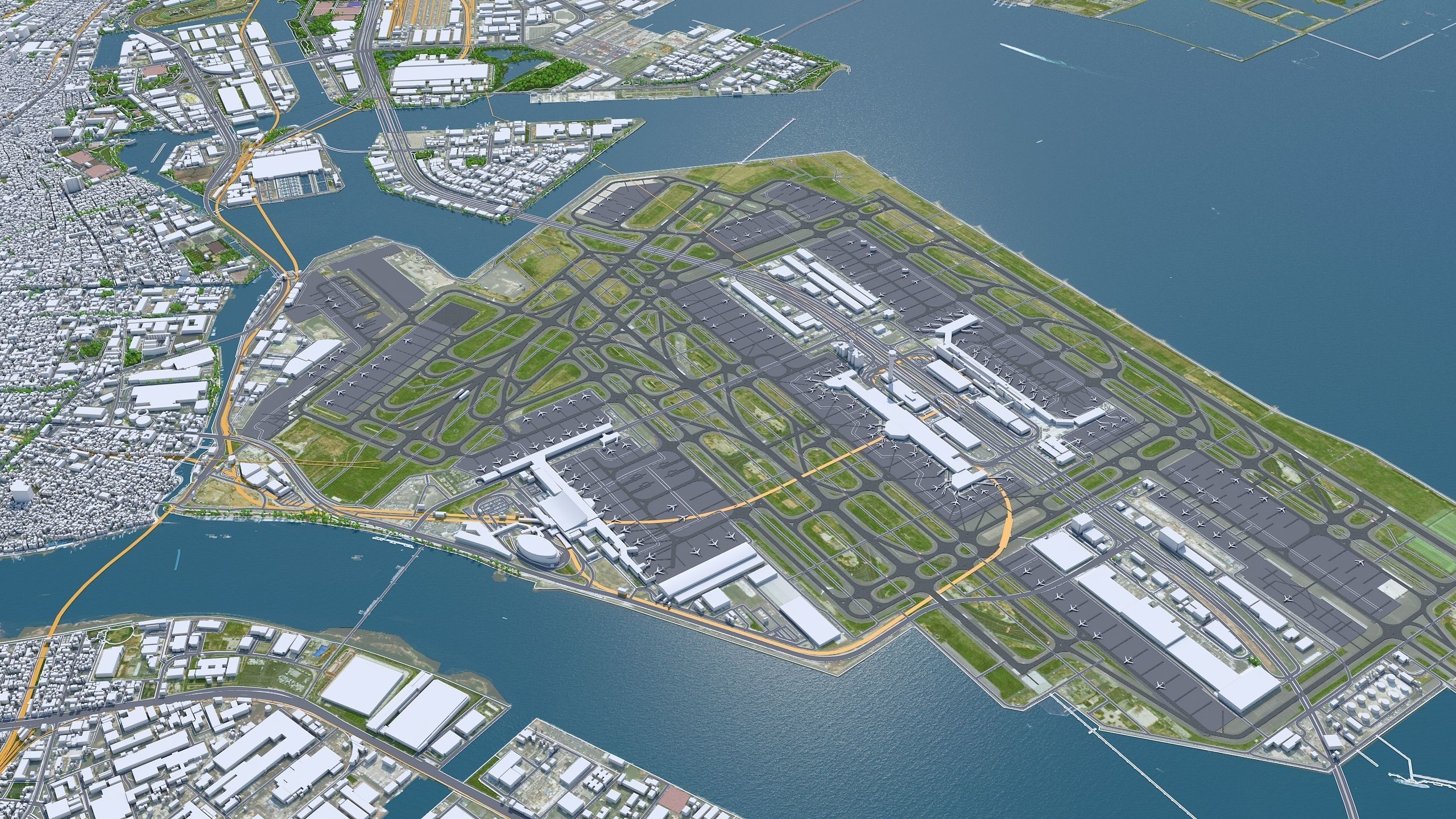 3D model Tokyo City Japan 40km VR / AR / low-poly | CGTrader