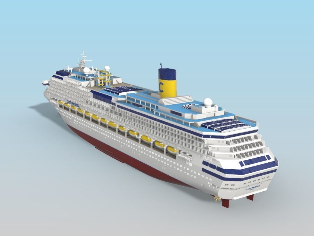 COSTA PACIFICA cruise ship printable model 3D model 3D printable | CGTrader