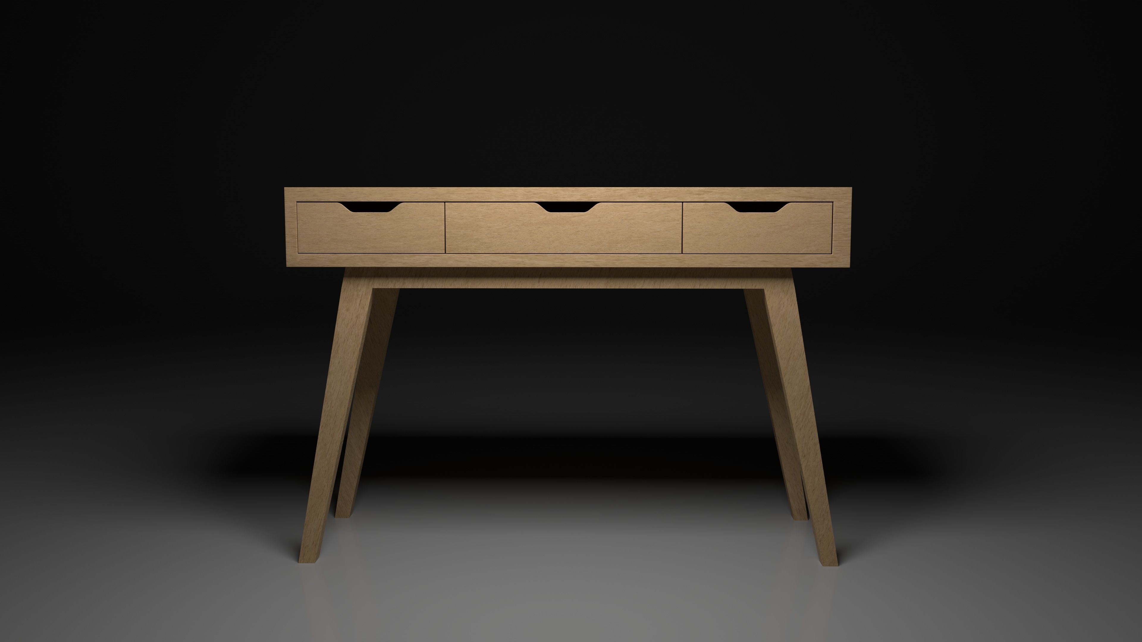 3D model Wooden Drawer Storage Unit - Low poly VR / AR / low-poly ...