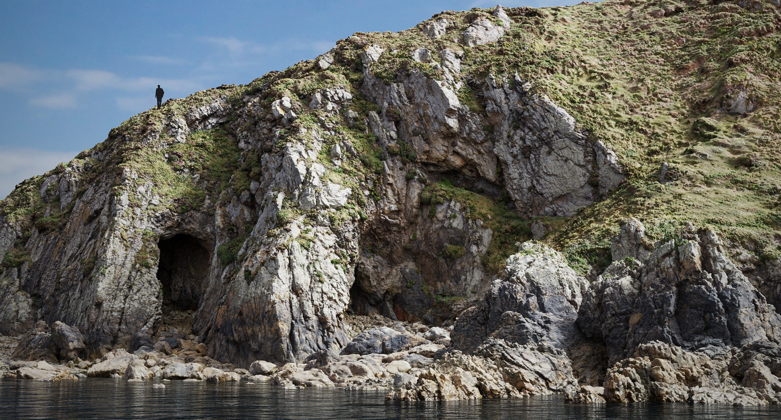 3D Model Collection Atlantic Ocean Cliff Coast Line Scan PBR VR / AR ...