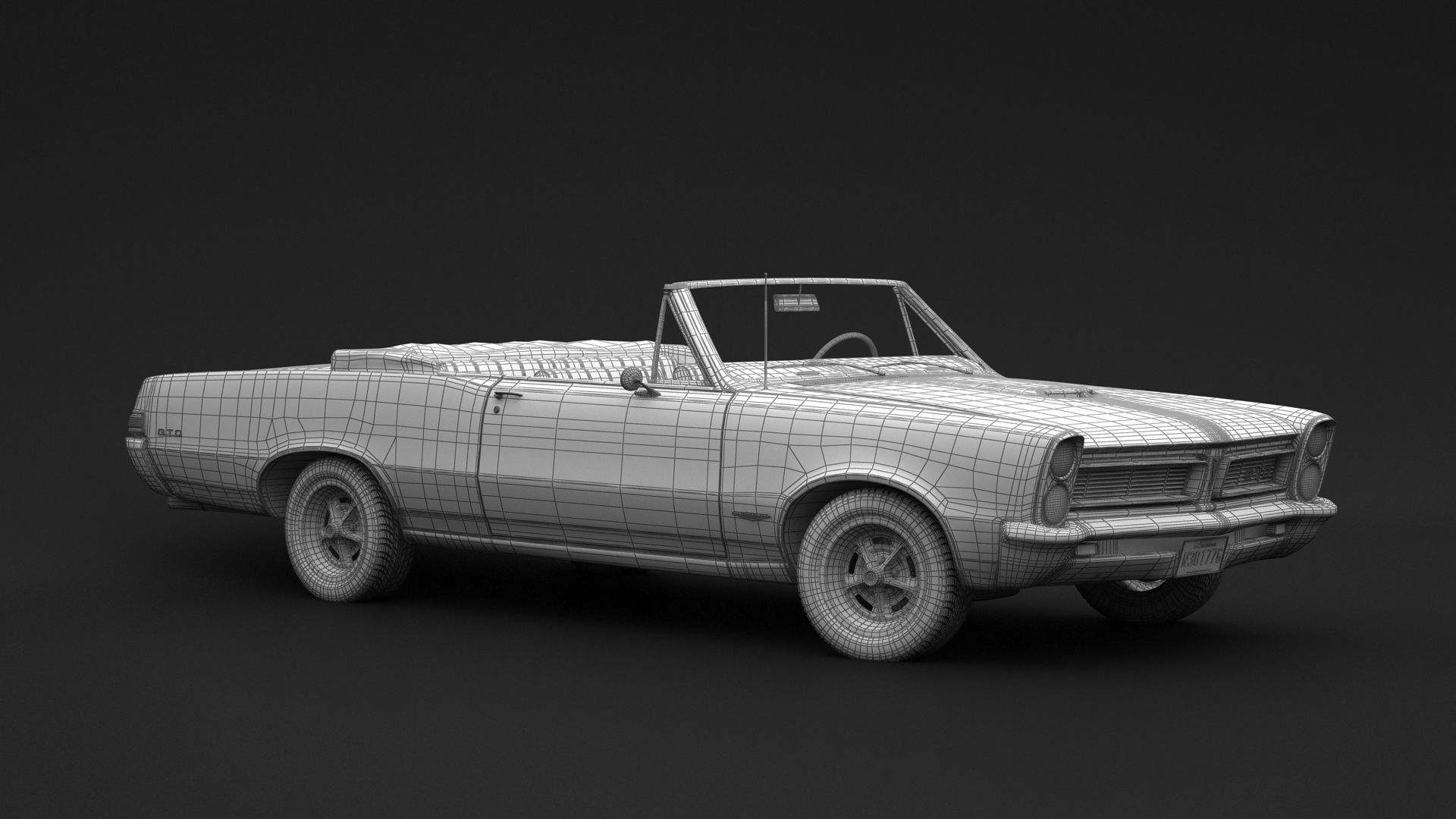 Pontiac GTO Convertible 1965 3D model | CGTrader