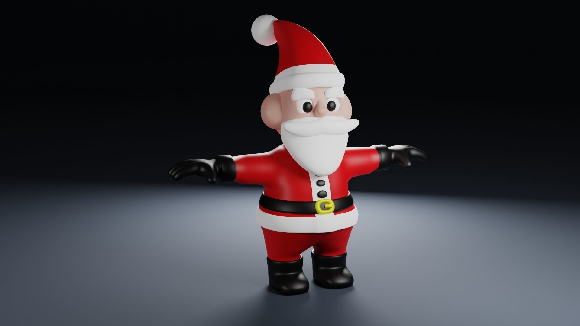 3D model Santa Claus Toon Style Character VR / AR / low-poly | CGTrader