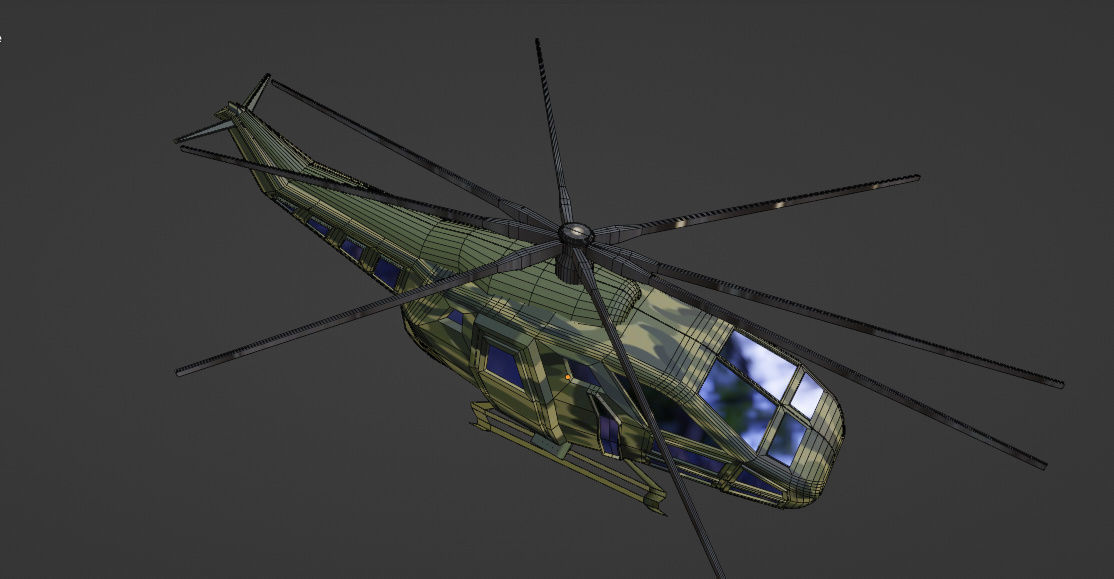 HELICOPTER plain 3D model animated | CGTrader