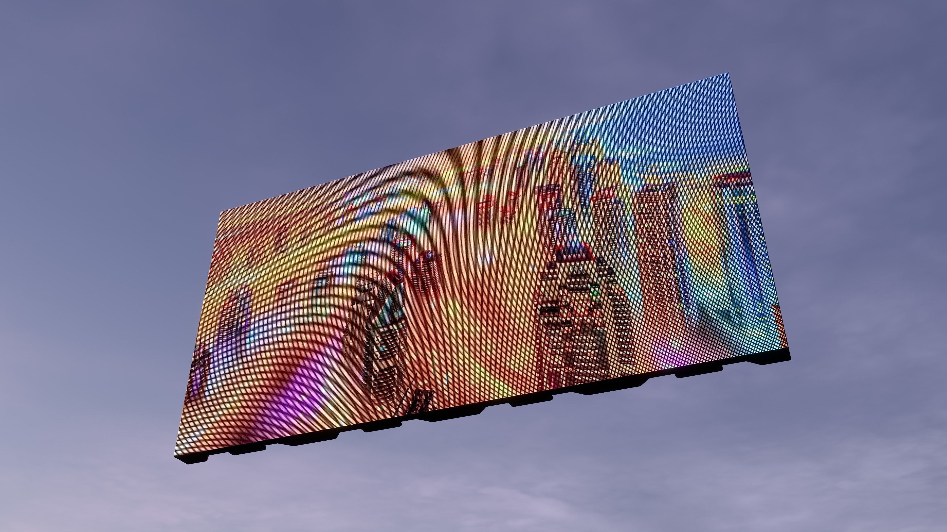 Led Screen Display Panel Monitor 3D model | CGTrader