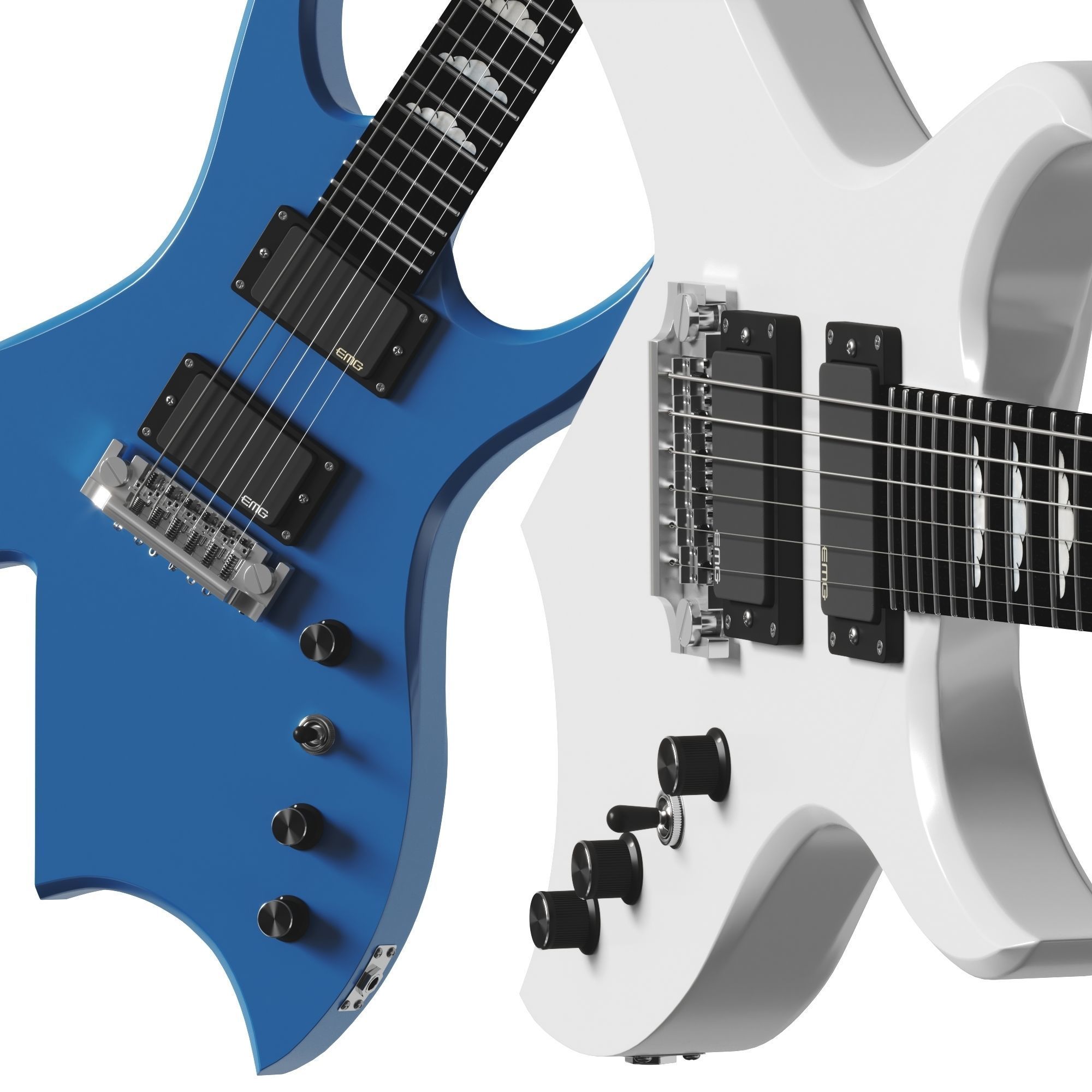 BC Rich Bich custom shop electric guitar 3D model | CGTrader