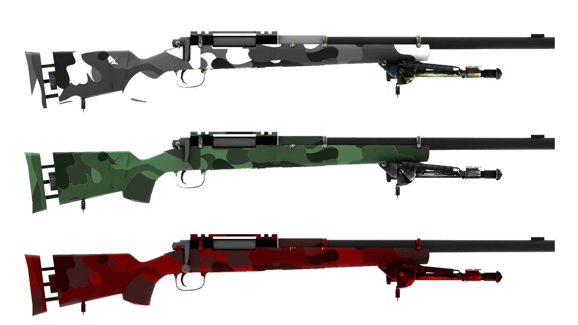 3D model m24 sniper riffle VR / AR / low-poly | CGTrader