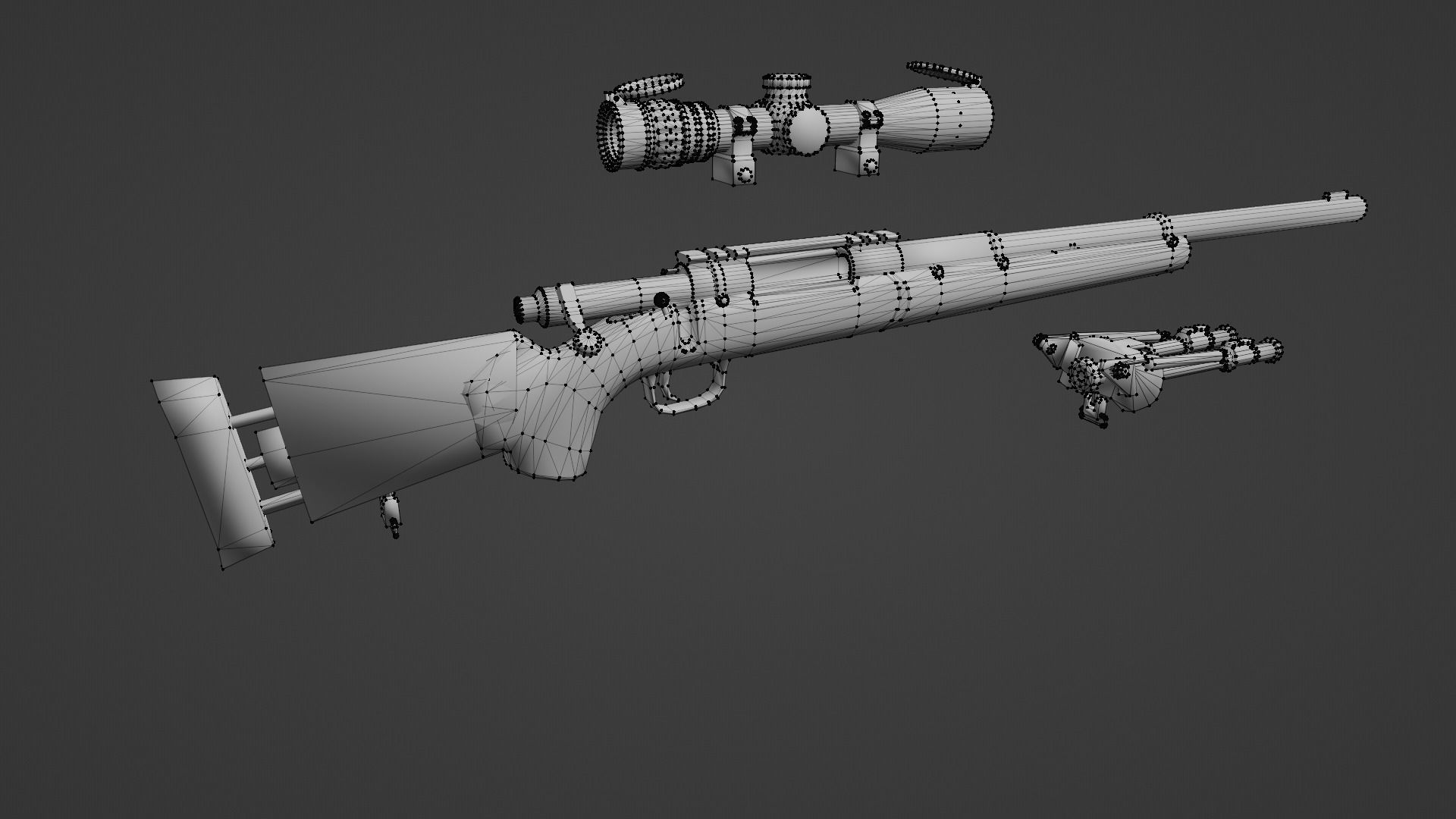 3D model m24 sniper riffle VR / AR / low-poly | CGTrader