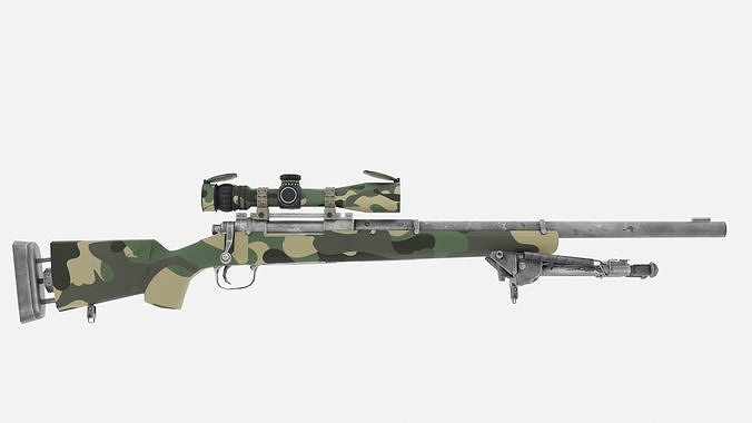 3D model m24 sniper riffle VR / AR / low-poly | CGTrader
