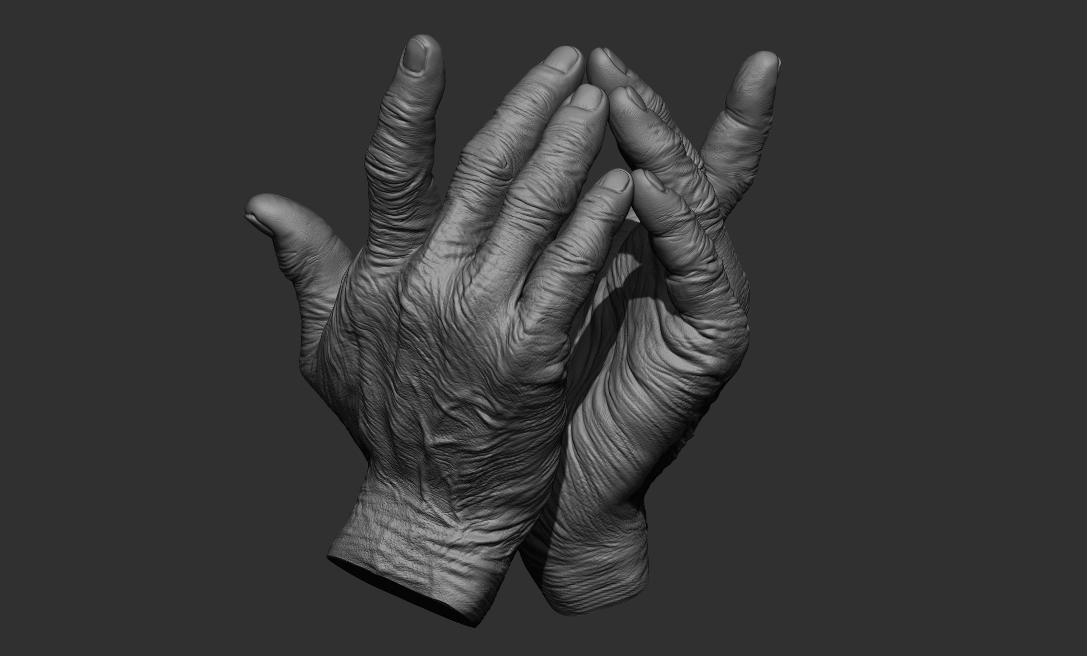 Old man hand poses 3D model | CGTrader