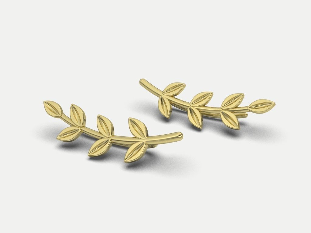 FLORAL EARRING free 3D model 3D printable | CGTrader