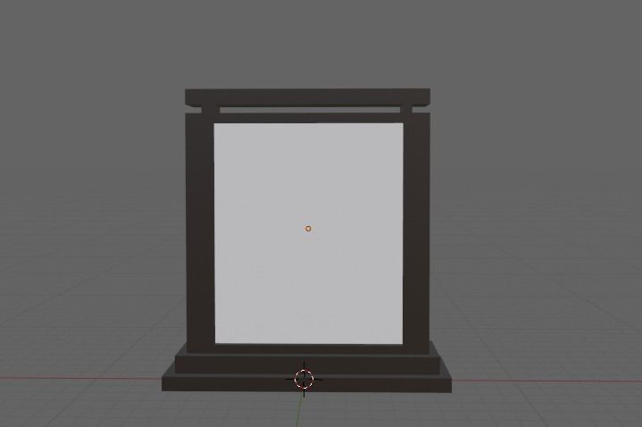 3D model Leaderboard wooden frame with hole in middle VR / AR / low ...