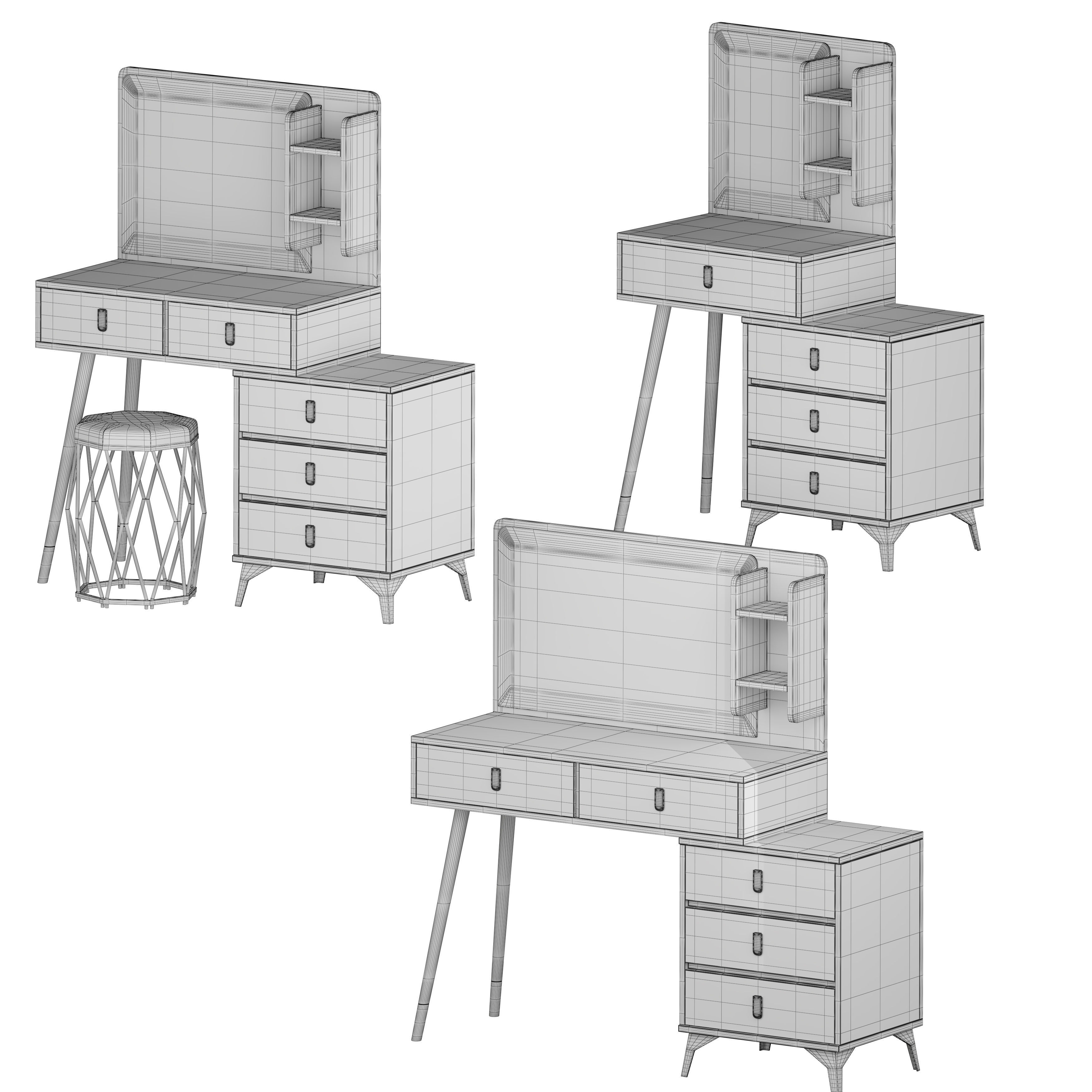 GRACIA Modern Vanity Set 3D model | CGTrader