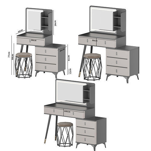 GRACIA Modern Vanity Set 3D model | CGTrader