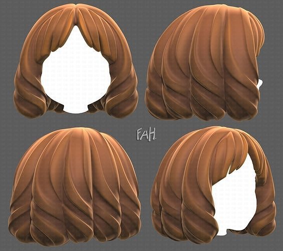 3D model Base Hair for girl V44 VR / AR / low-poly | CGTrader