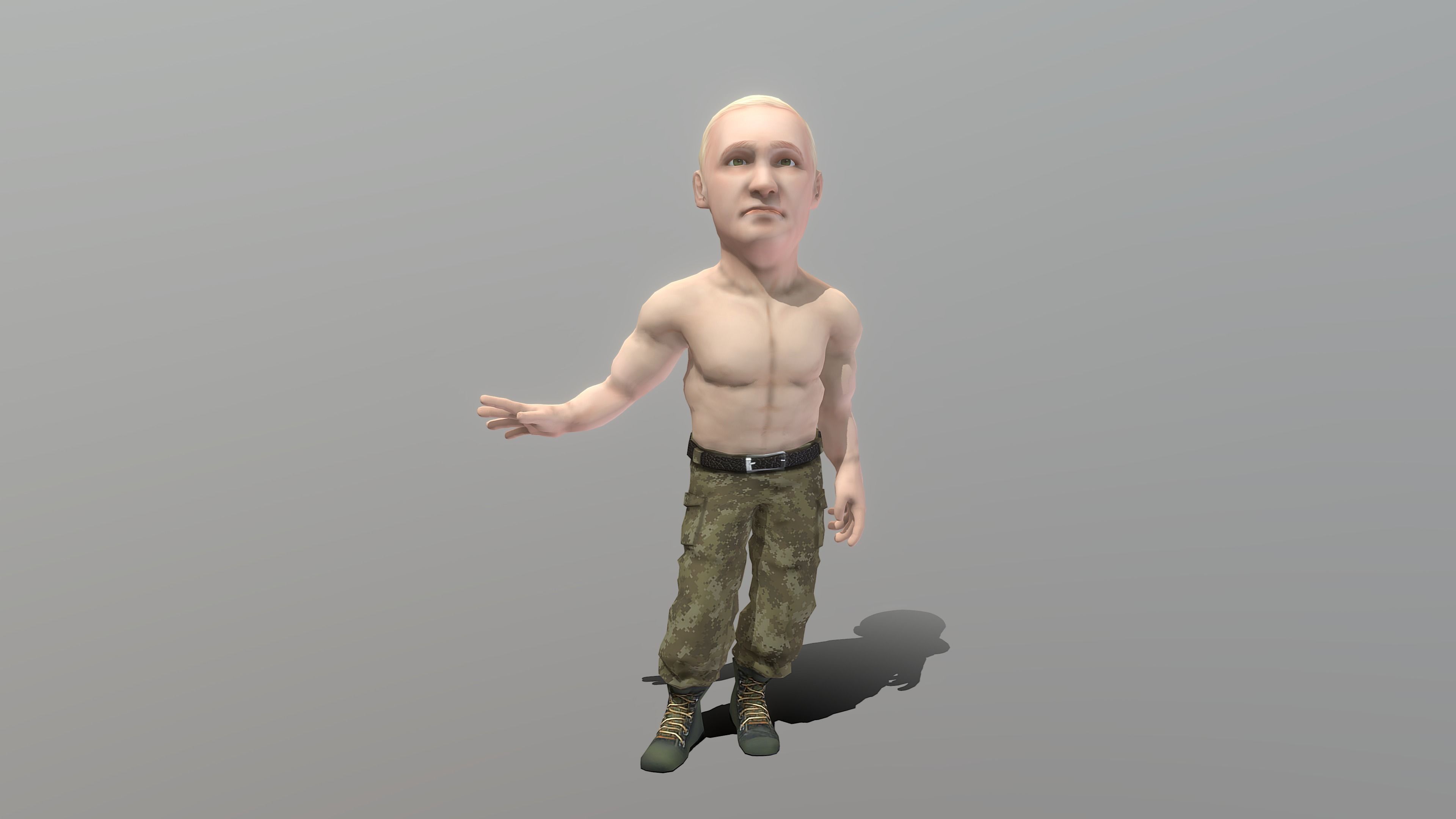 3D model Cartoon Putin VR / AR / low-poly rigged animated | CGTrader