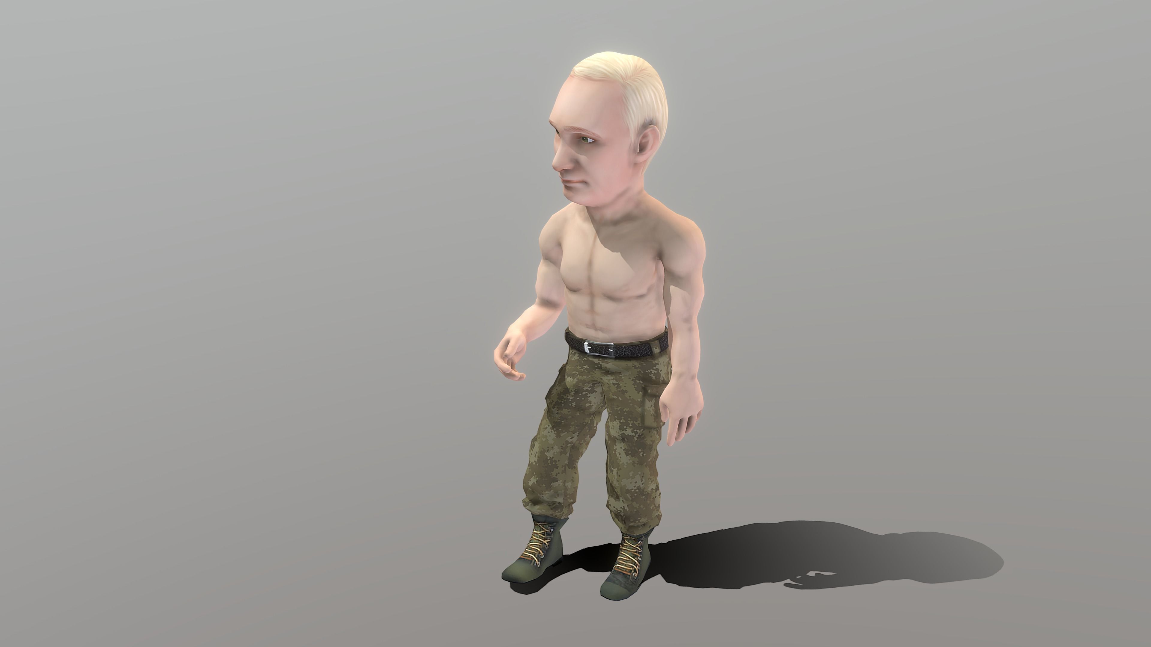 3D model Cartoon Putin VR / AR / low-poly rigged animated | CGTrader