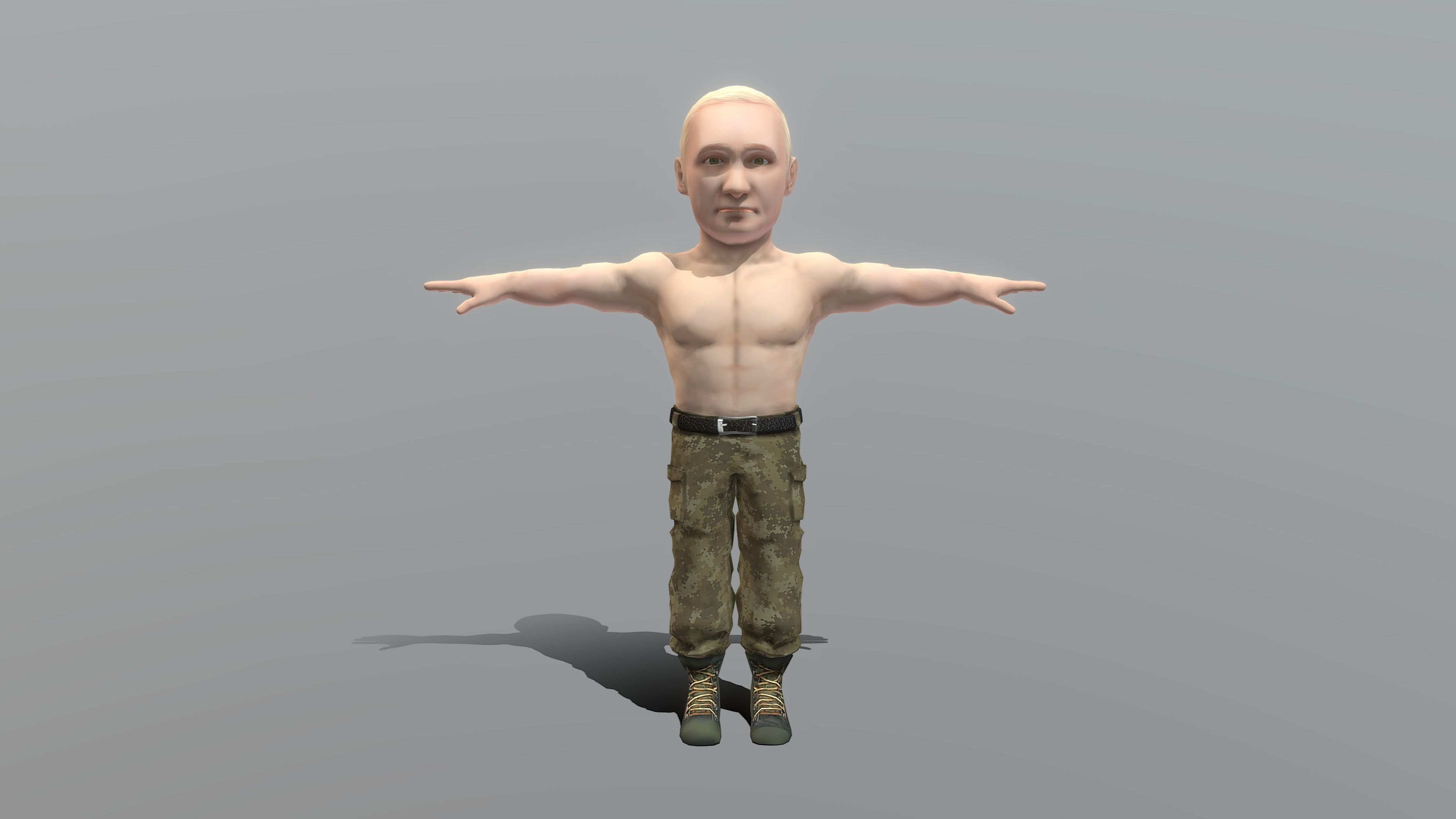 3D model Cartoon Putin VR / AR / low-poly rigged animated | CGTrader