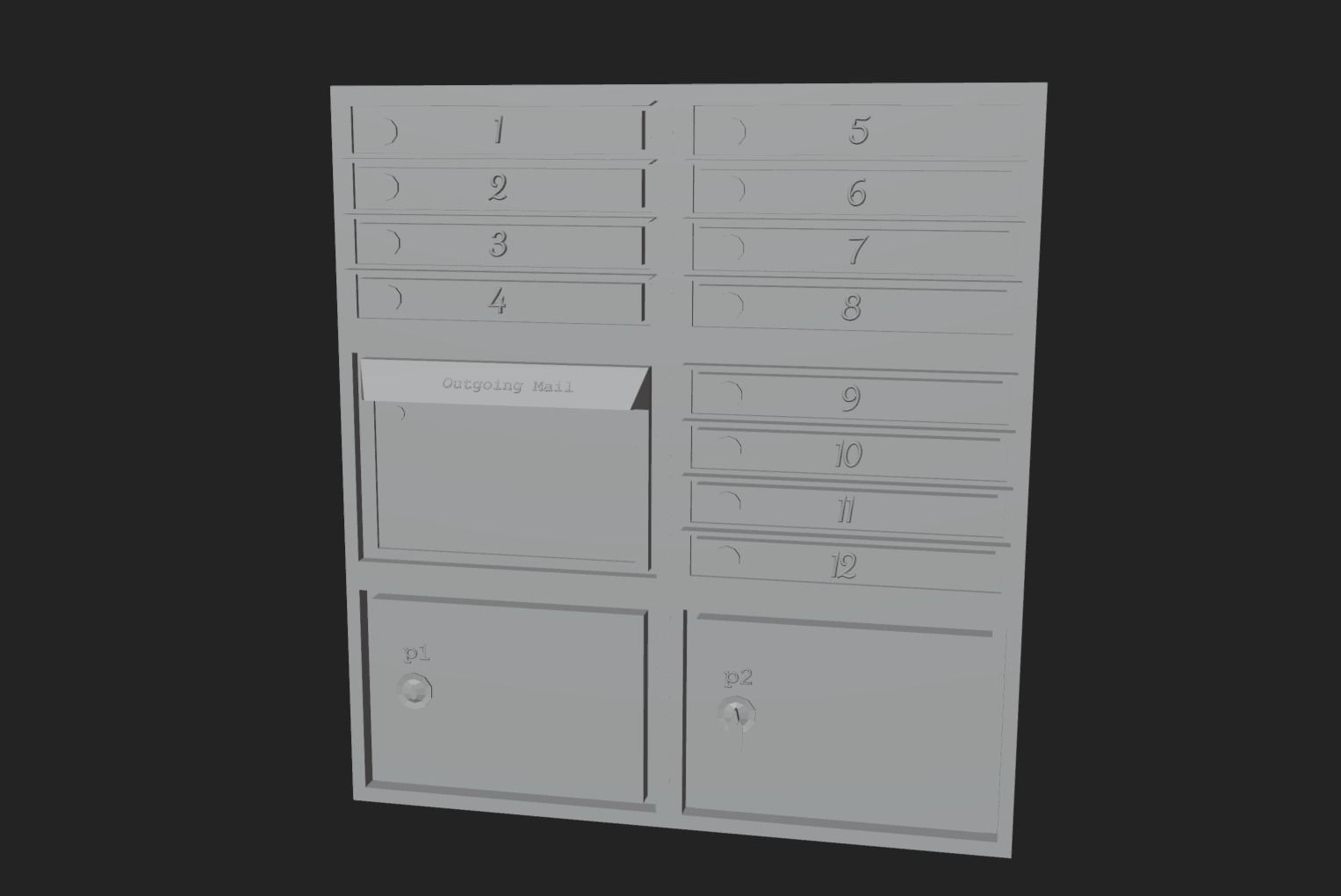 3D model Stylized Community Mailbox VR / AR / low-poly | CGTrader