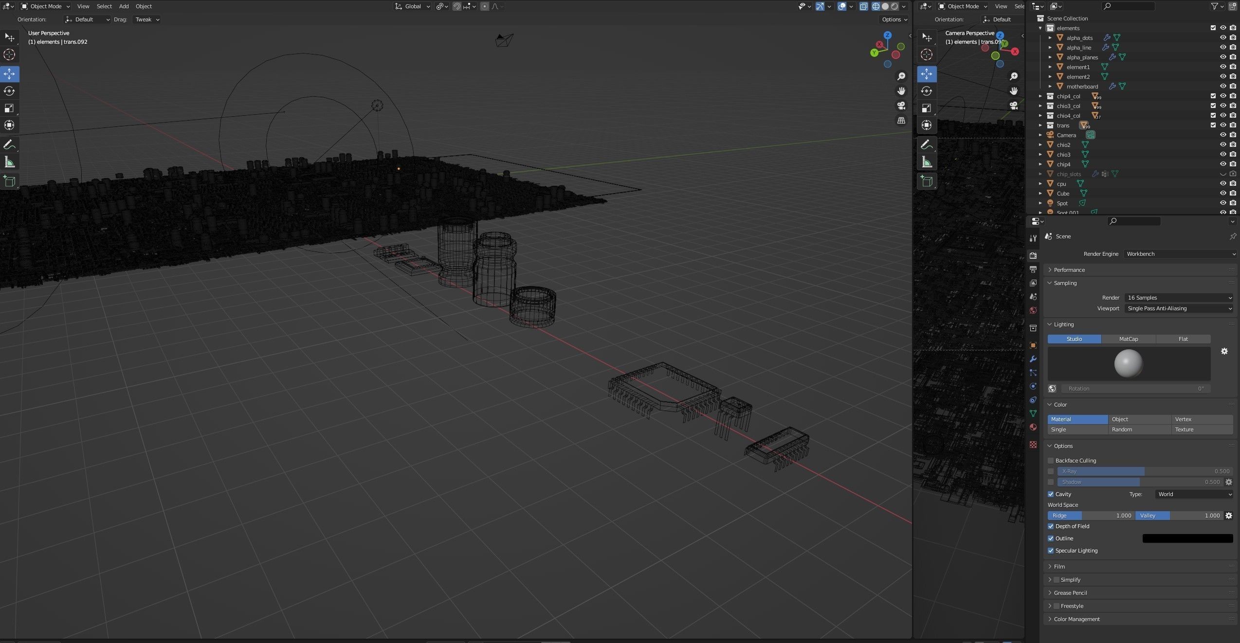 Chip board scene Blender 3D model | CGTrader
