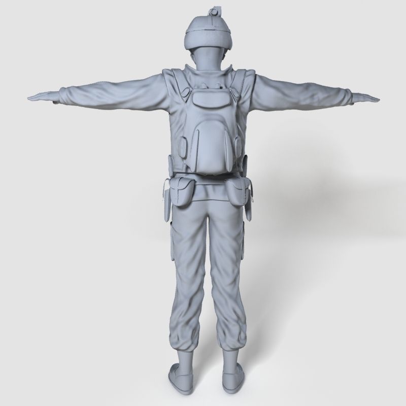 3D model Low Poly Soldier Rigged Character VR / AR / low-poly | CGTrader