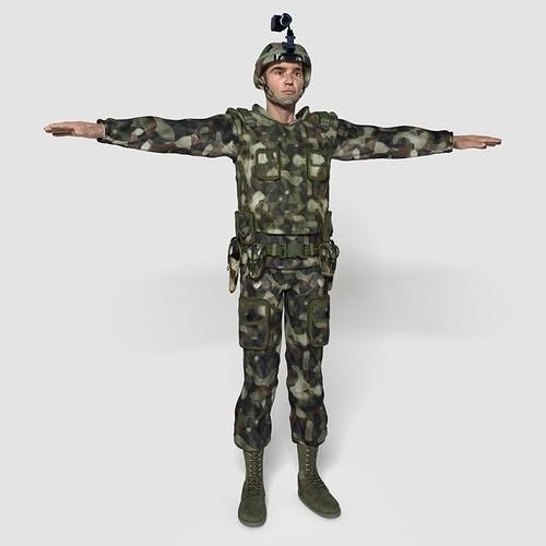 3D model US Soldier Character VR / AR / low-poly | CGTrader