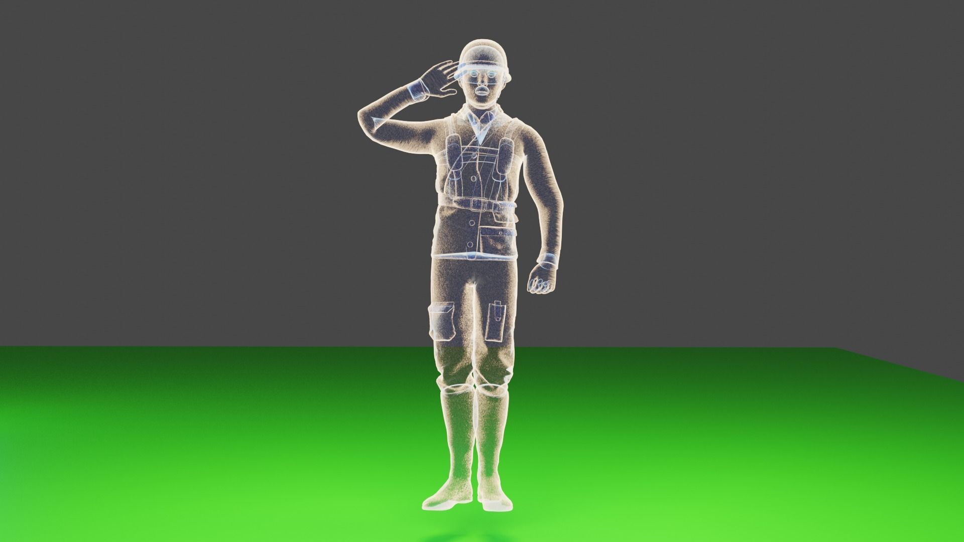salute armyman 3D model | CGTrader
