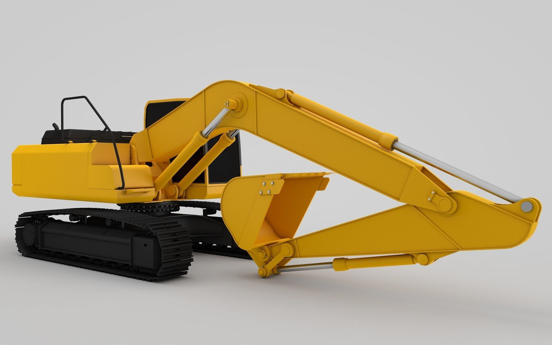 Crawler Excavators 3D model rigged | CGTrader