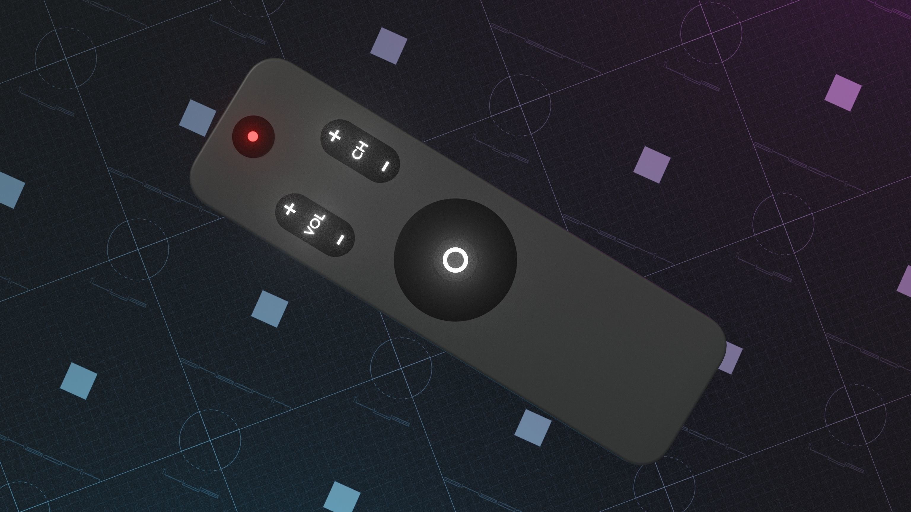 3D model Remote control for TV or media player VR / AR / low-poly ...